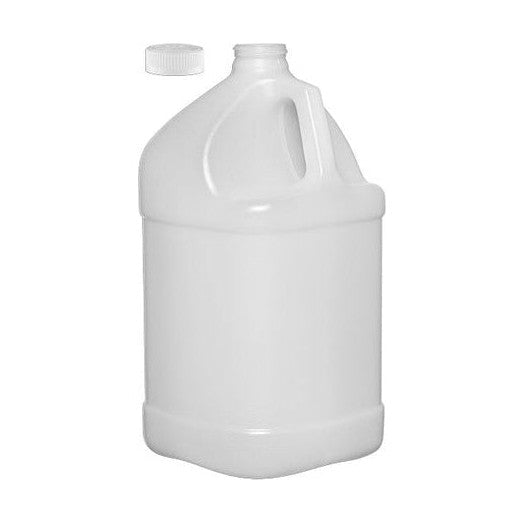 1 Gallon Natural HDPE Plastic Square Jug & Child-Proof Cap , 38mm 38-4 ...