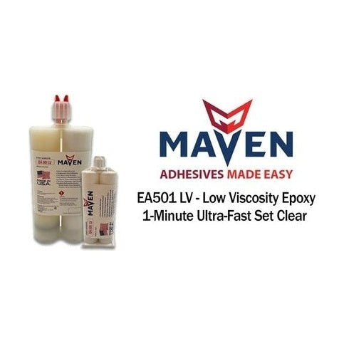 Maven Epoxy EA 501 LV - Very Fast Set 1 Min-Low Thin Viscosity-Translu ...