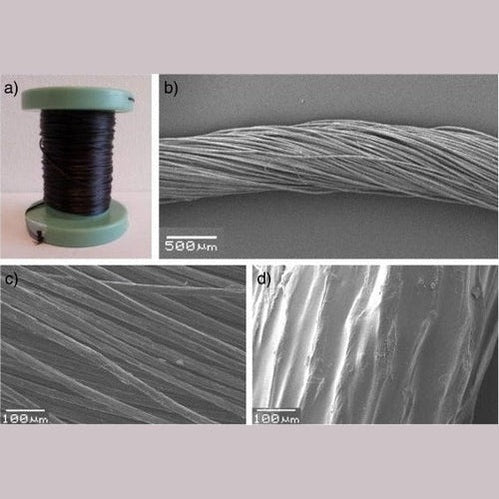 Miralon Yarn, Thread, String - 2ply & 4ply Carbon (Graphene) Nanotubes ...