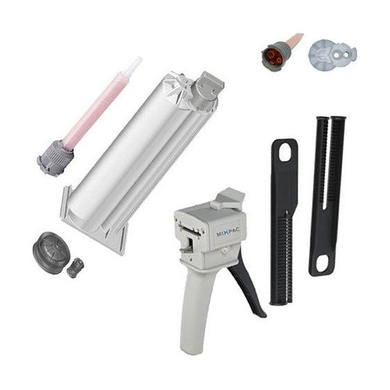 MixPac 50ml Empty 10:1 Ratio 2-Part B-System Cartridges with sealing c ...