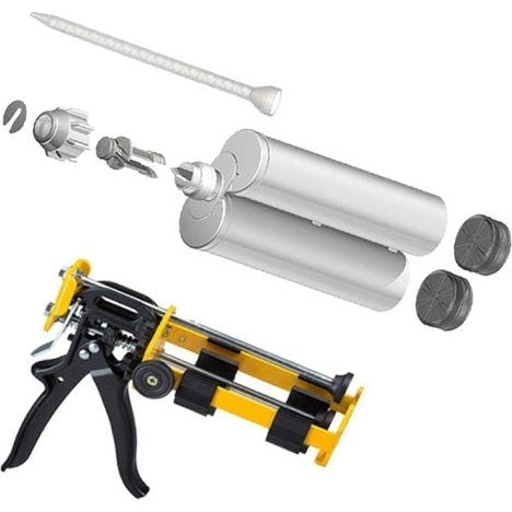 MixPac 200ml (6.7oz) Empty 1:1 Ratio 2-Part C-System Cartridge & Pisto ...