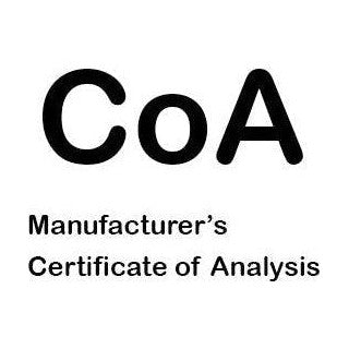 Manufacturer's Certificate of Analysis (COA) – Perigee Direct