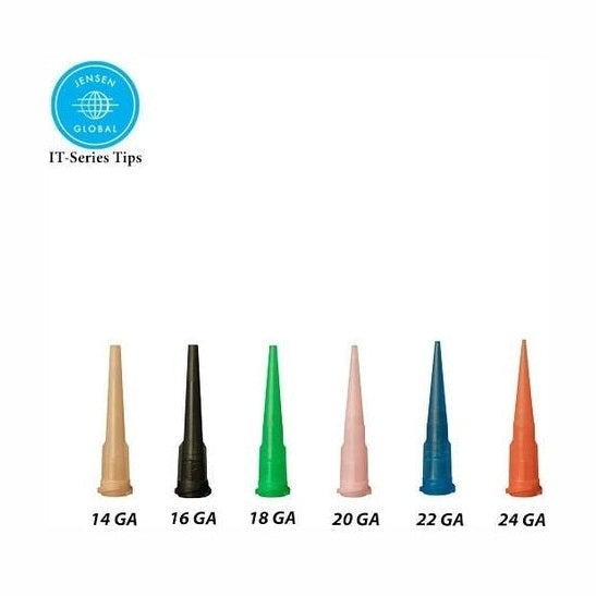 Jensen Tapered-Tip 16-Gauge Dispensing Tips (Push-On & Luer-Lock) -1.2 ...