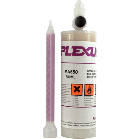 Plexus MA550 (35000X) Non-Sag Gel, UV Stable White 45-Minute MMA Adhes ...