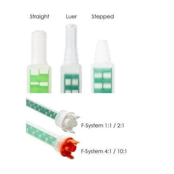MedMix MixPac (Sulzer) MFQ 08-24T F-System Square Quadro Mixing Nozzle ...