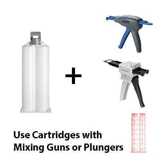 MixPac 50ml Empty 10:1 Ratio 2-Part B-System Cartridges with sealing c ...