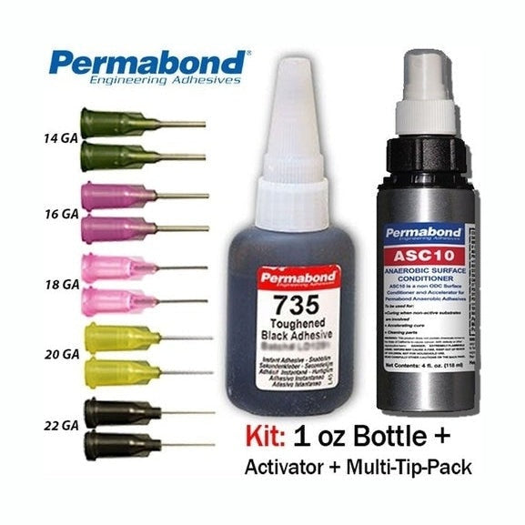 Permabond 735 Instant Adhesive-Black Magic Toughened & Flexible Slow-S ...