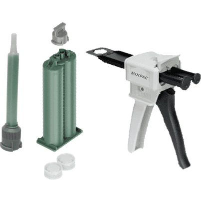 MixPac 50ml Empty 1:1 Ratio Greenline 2-Part Cartridges with sealing c ...